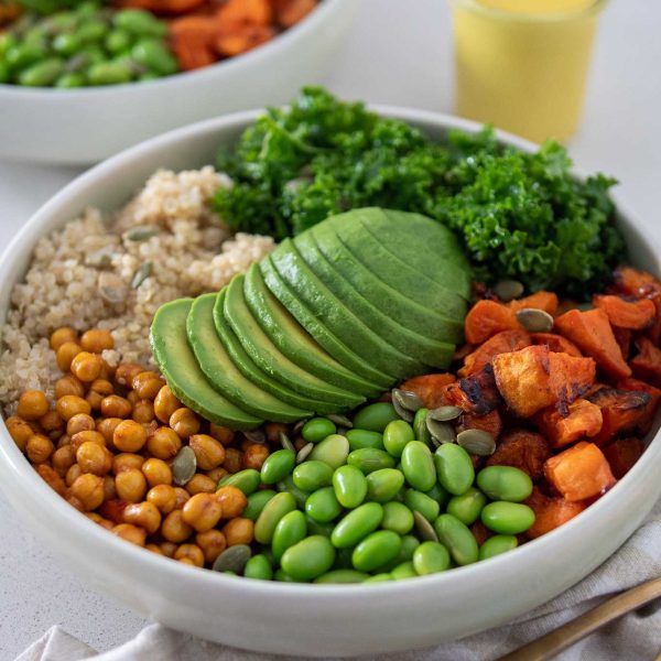 Power Bowl (Harissa Chickpea and Sweet Potato Bowl) | plantbaes