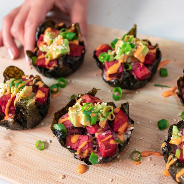 Spicy Tofu Sushi Muffins | plantbaes