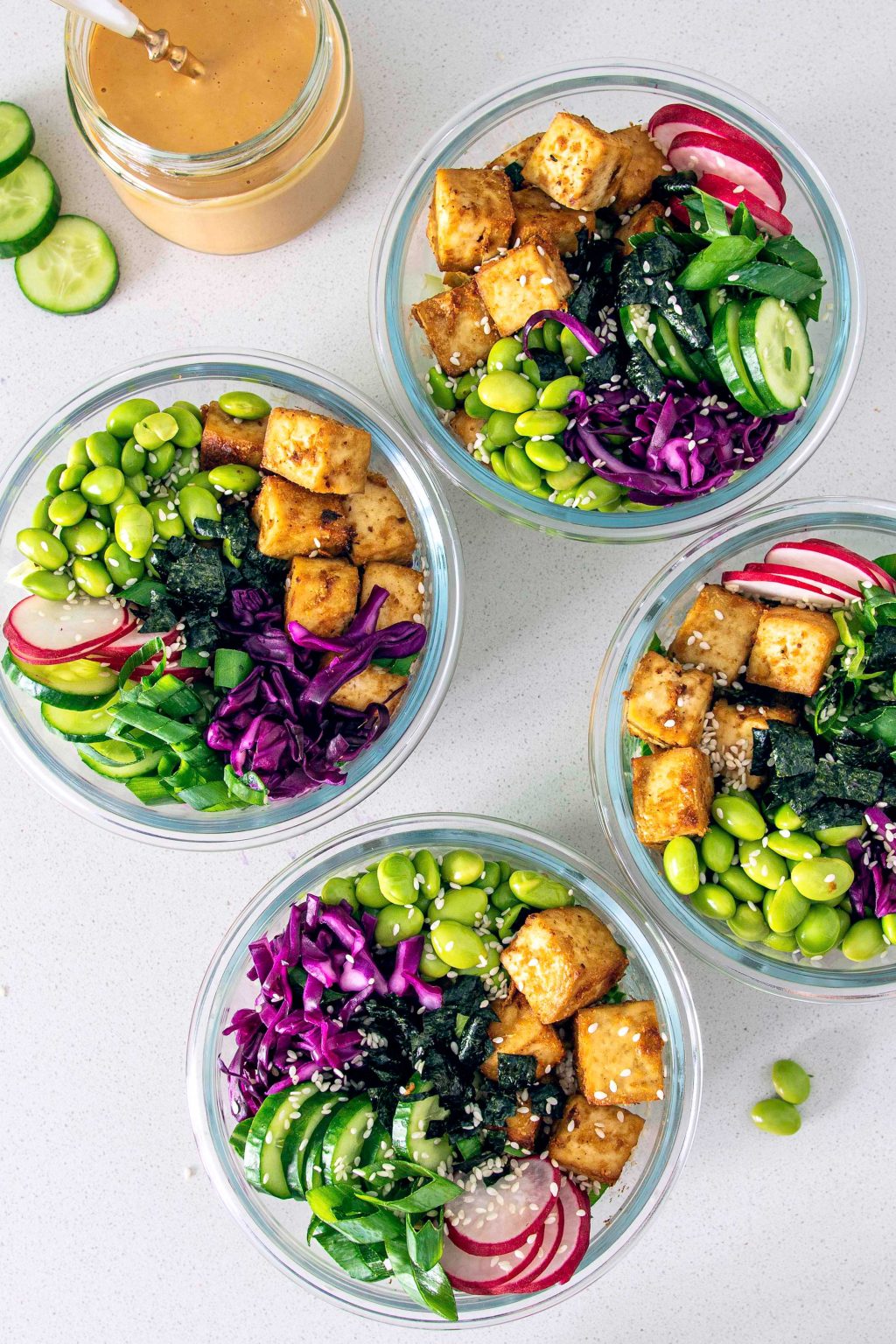 Tofu Poke Bowl Meal-Prep | plantbaes
