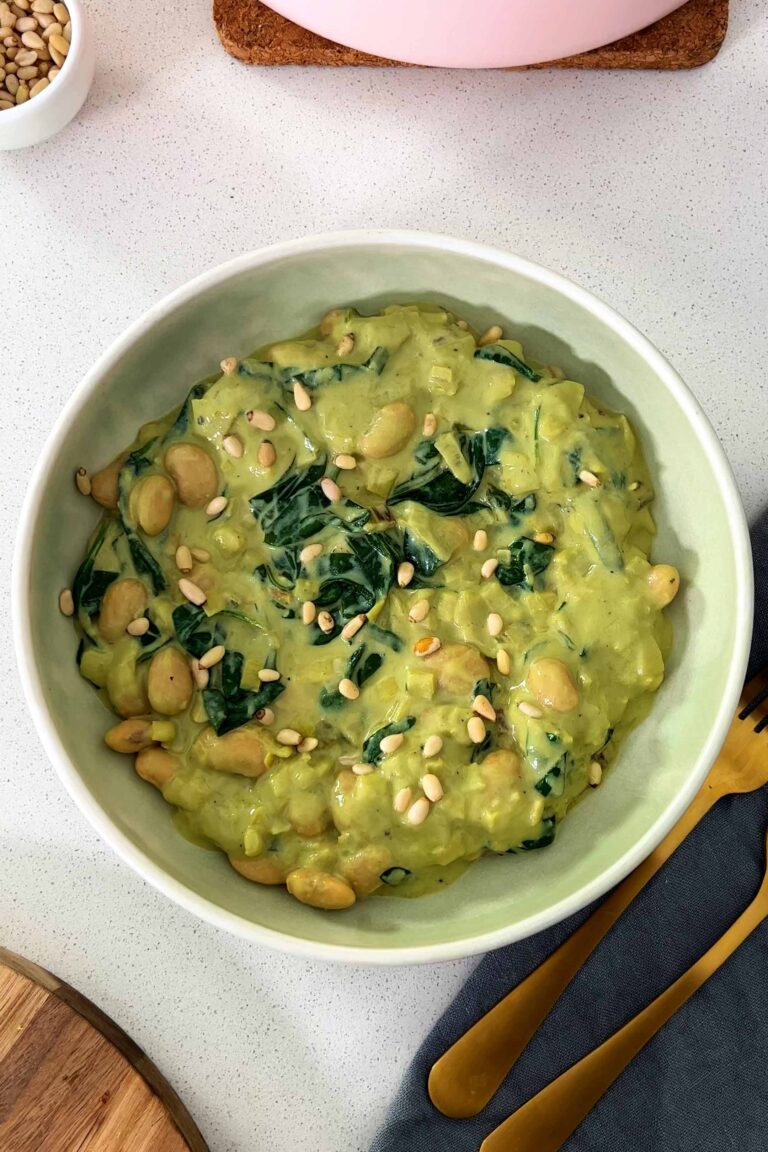 High Protein Pesto Butter Beans | plantbaes