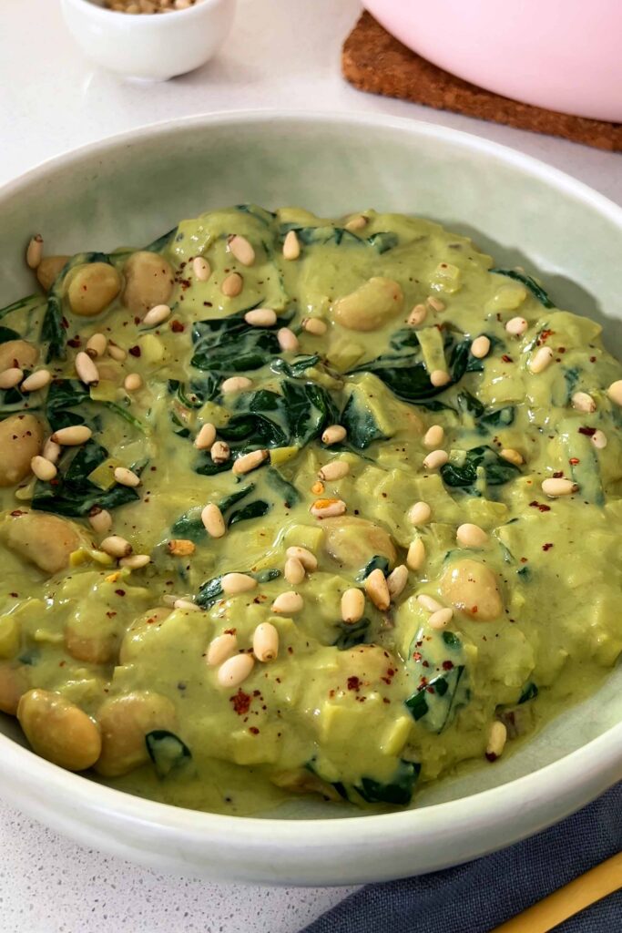 High Protein Pesto Butter Beans | plantbaes