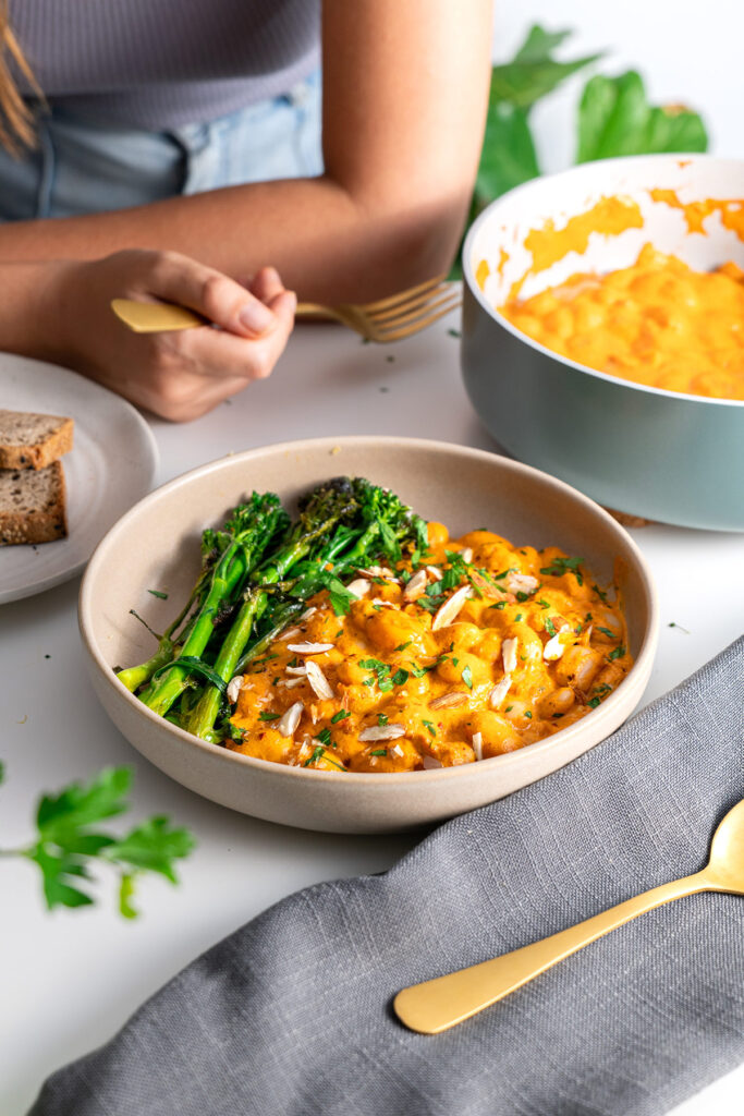 High-Protein Romesco Butter Beans | plantbaes