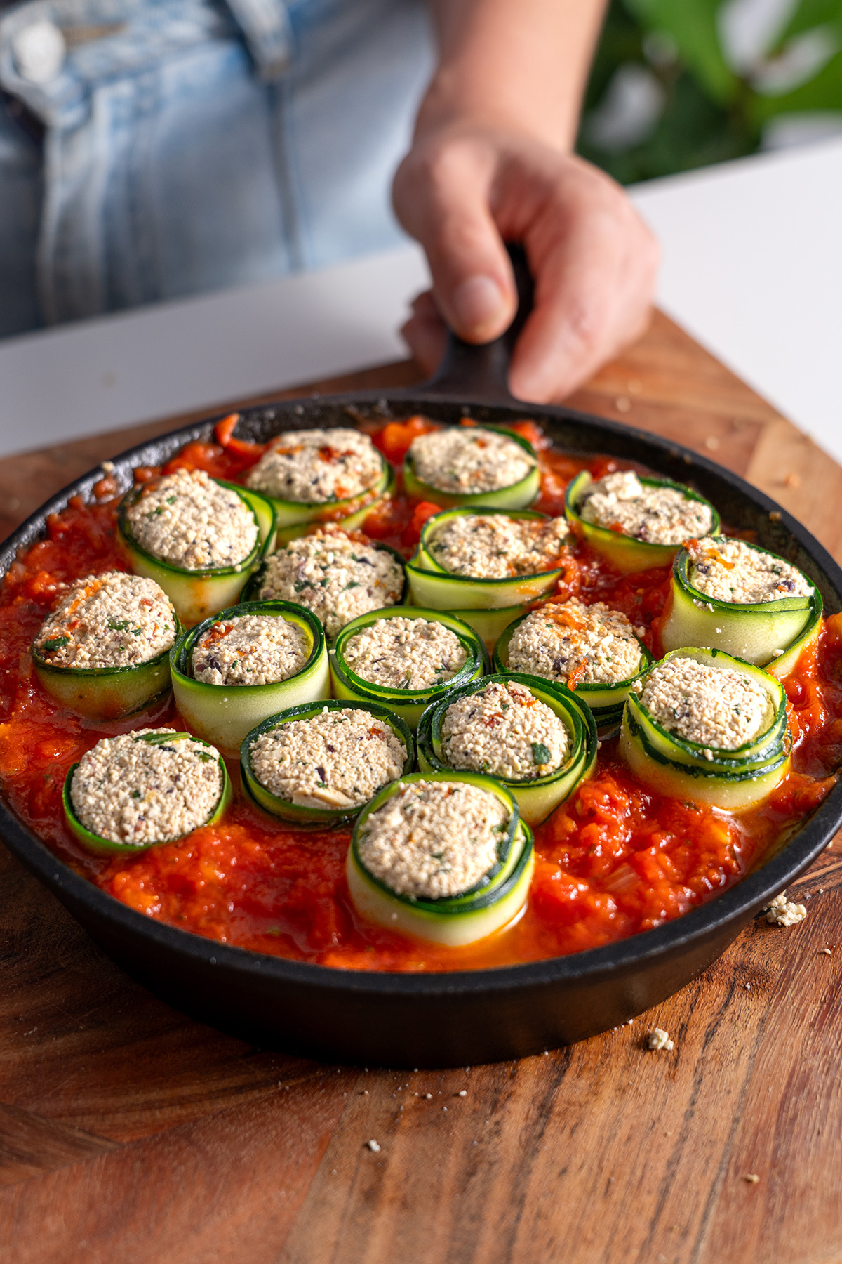 Mediterranean Zucchini Roll Ups | plantbaes