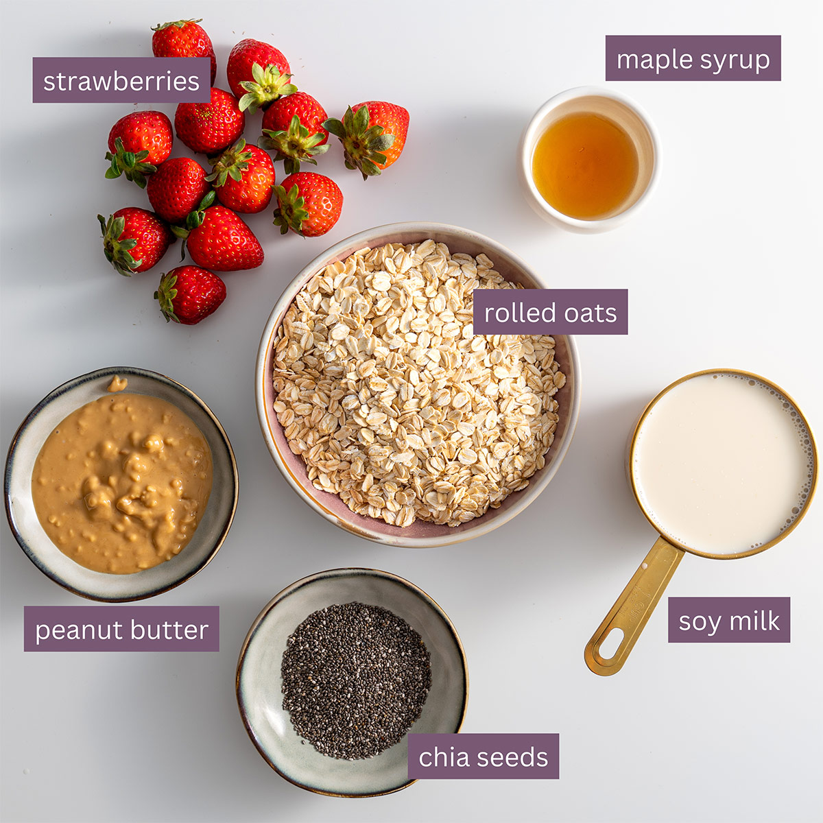 Peanut Butter and Jam Overnight Oats | plantbaes