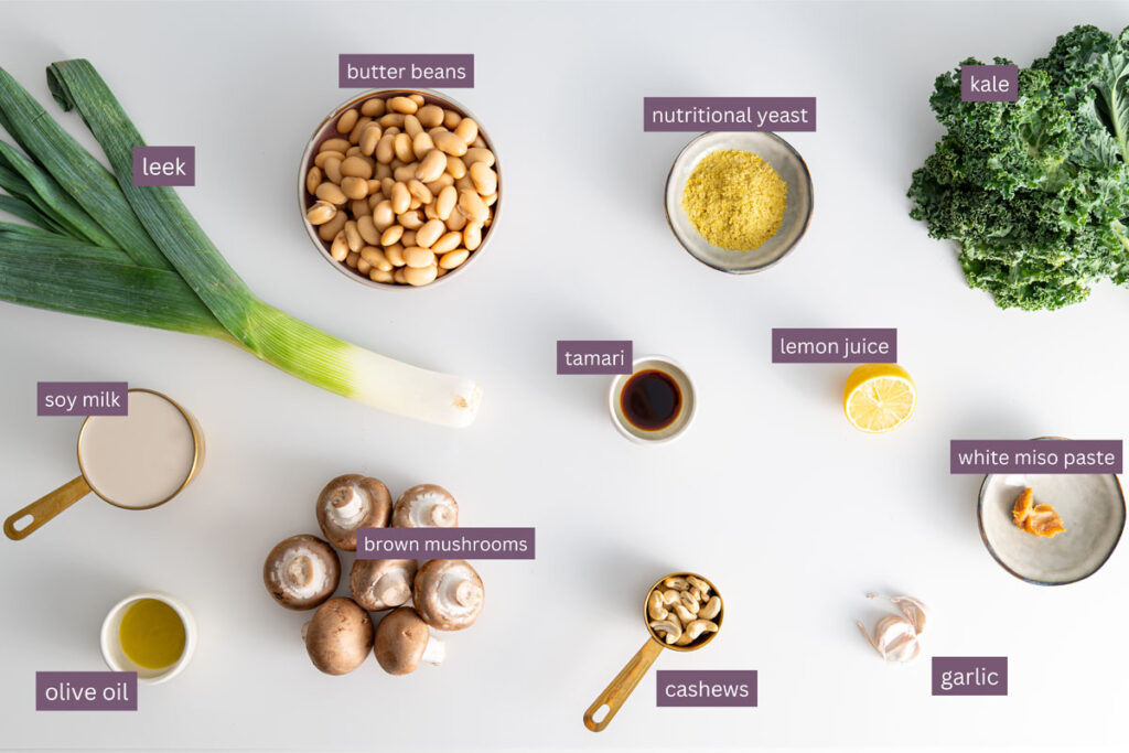 High Protein Creamy Miso Butter Beans with Kale | plantbaes