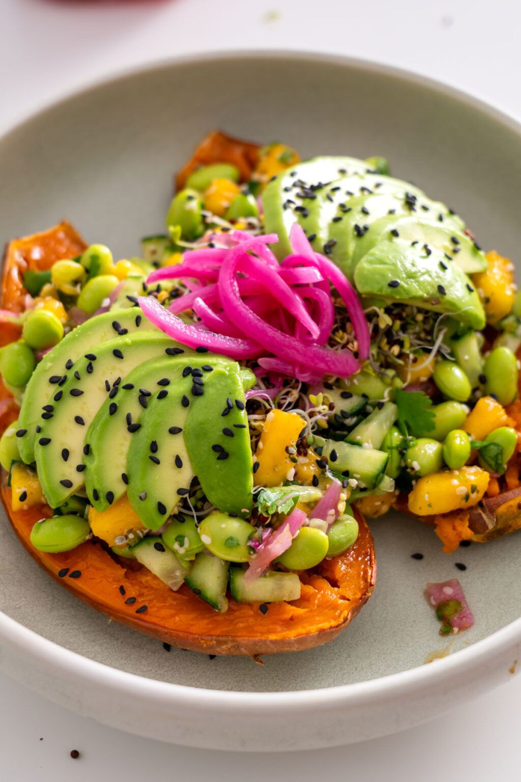Edamame Sweet Potato Bowl | plantbaes