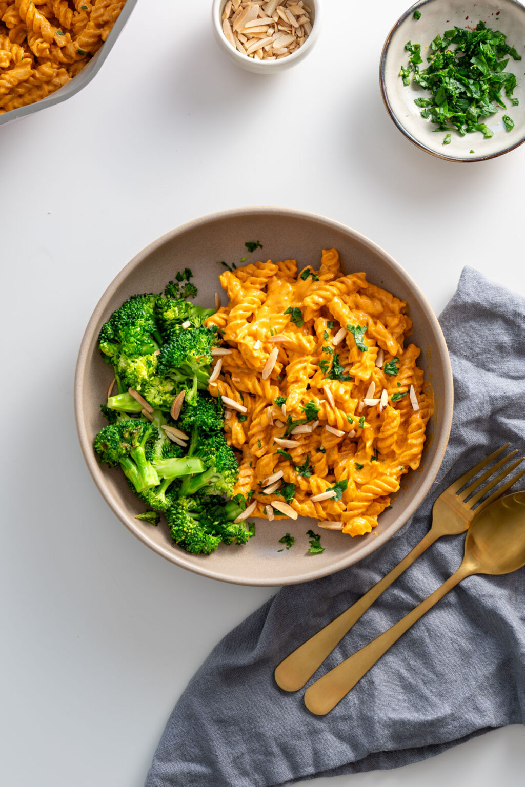 10-minute High-Protein Romesco Pasta (Vegan and GF) | plantbaes