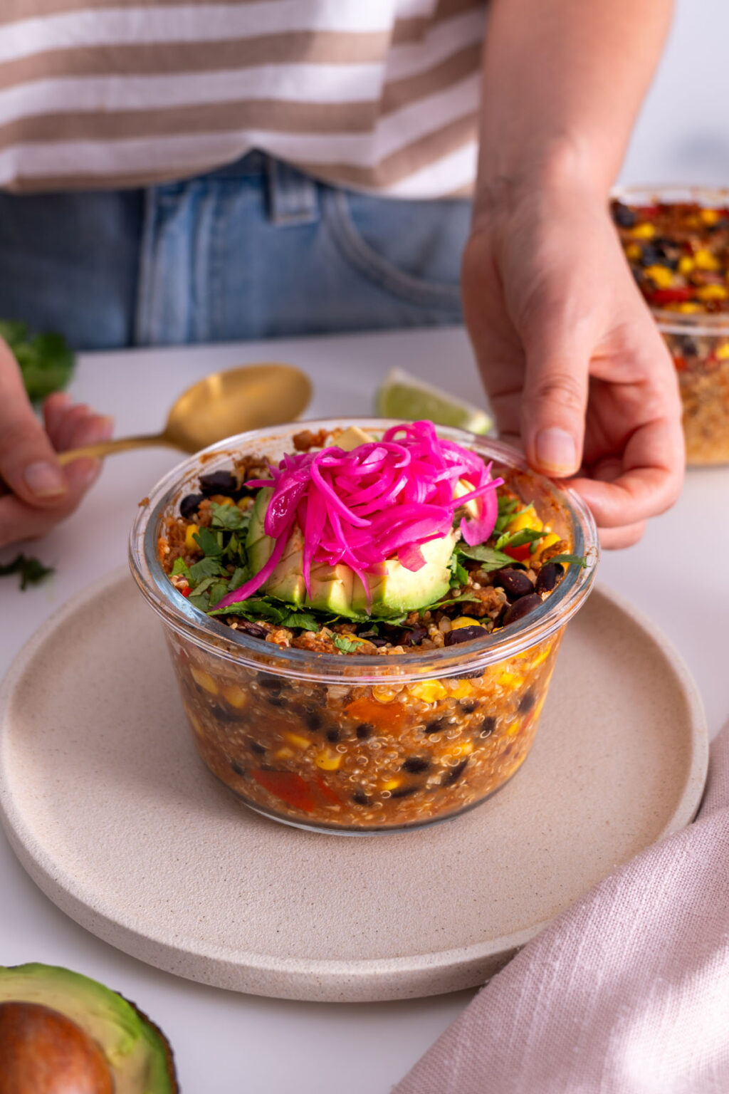 Oven-Baked Burrito Bowl (Meal-Prep) | plantbaes
