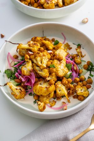 High-Protein Tandoori Cauliflower Bowl with Whipped Tofu | plantbaes